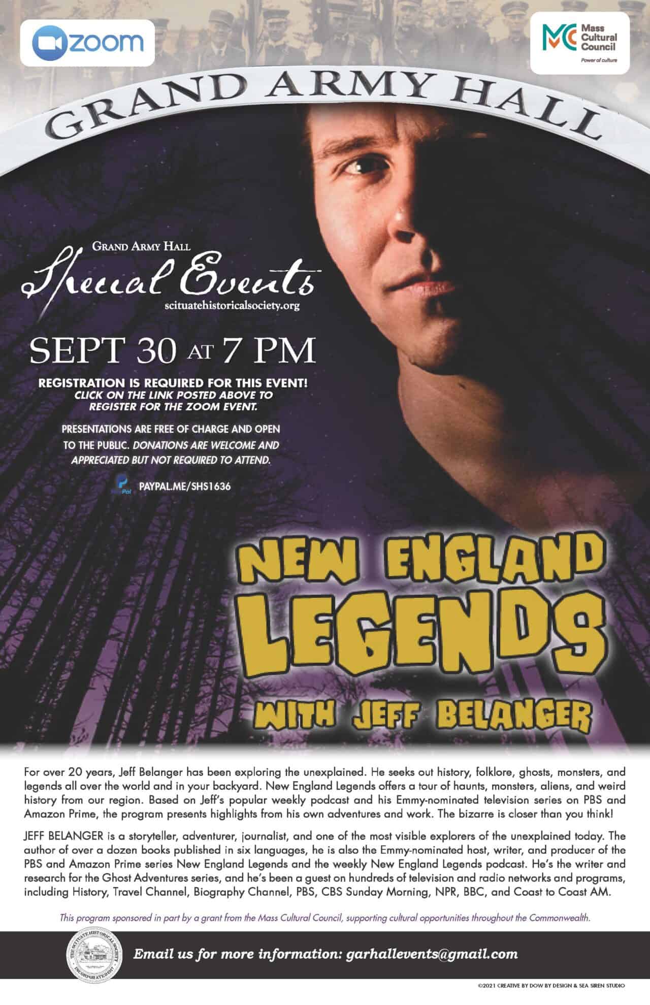 New England Legends with Jeff Belanger - Scituate Historical Society