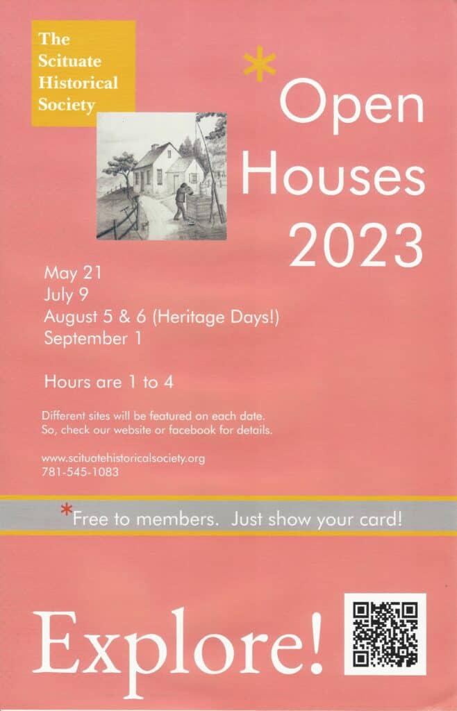 Open House Series 2023 - May 21 - Scituate Historical Society